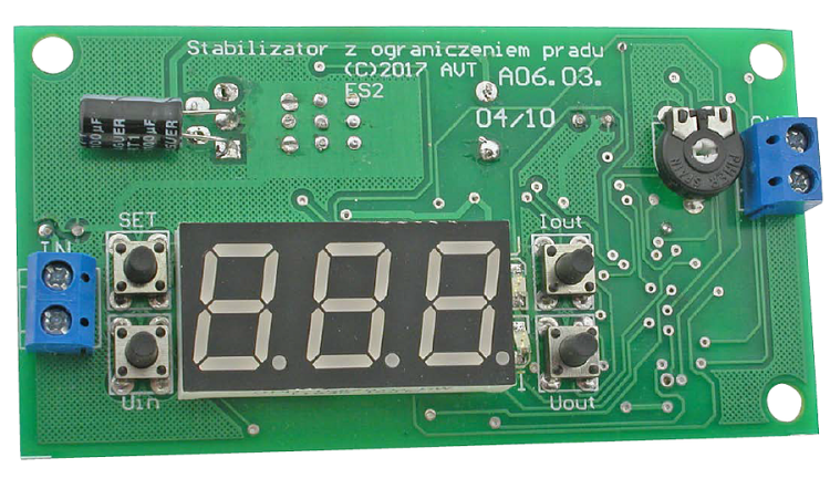 Stabilizator impulsowy 40 V/3 A z ograniczeniem prądu oraz miernikiem ...
